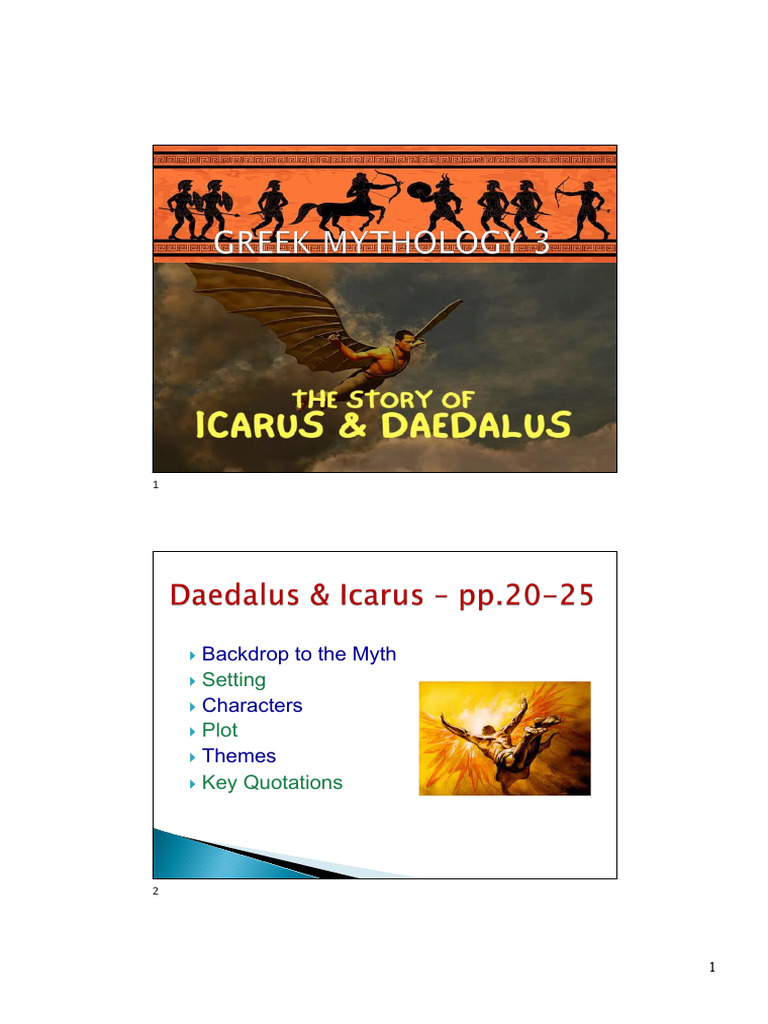 Greek Myths - Daedalus & Icarus | PDF | Minotaur | Labyrinth