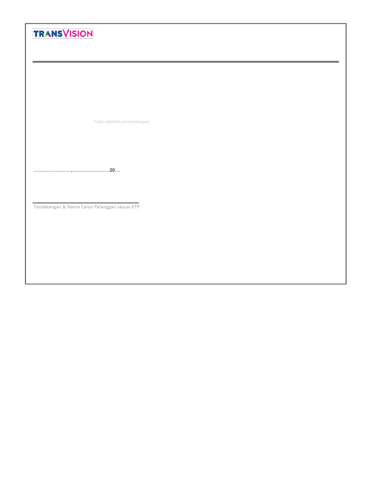 Form Pisah Billing 1 | PDF