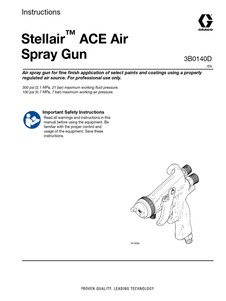 Stellair™ ACE Air Spray Gun Manual | PDF | Pump | Personal Protective ...