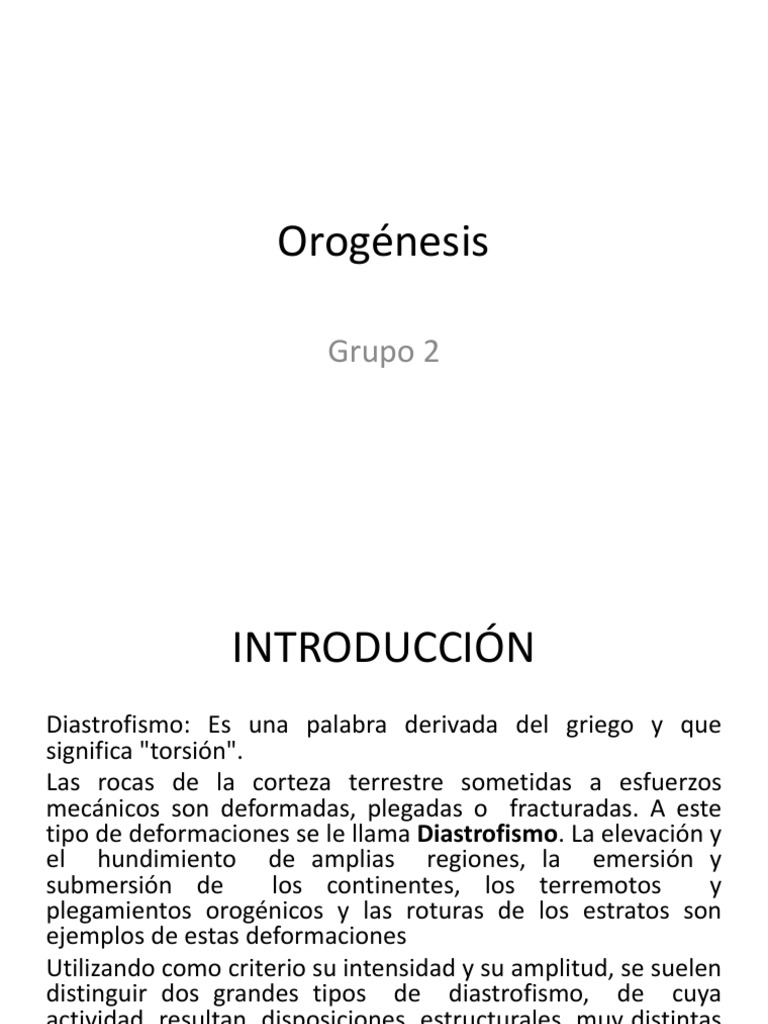 Orogénesis | PDF | Montañas | Placas tectónicas