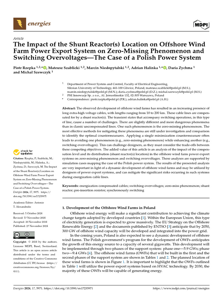 The Impact of The Shunt Reactors Location On Offsh | PDF | Offshore ...
