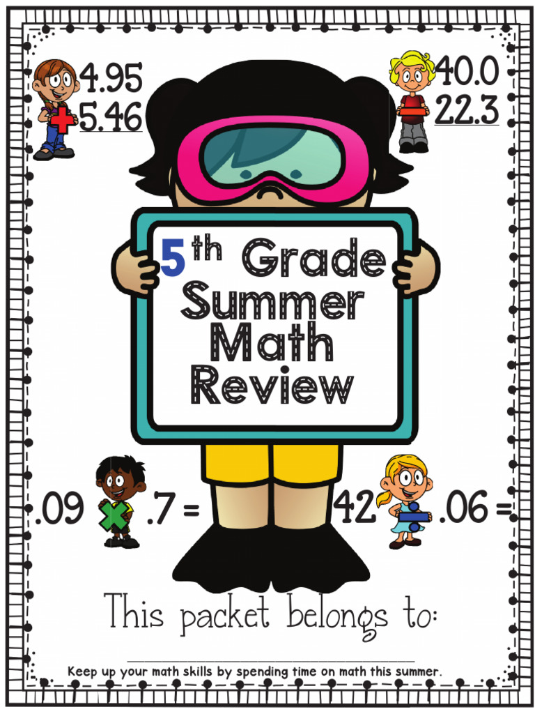 Grade Summer Math Review: This Packet Belongs To | PDF | Mathematics ...