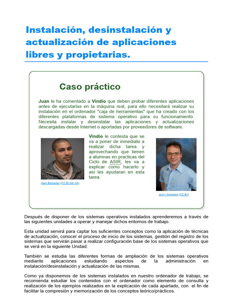 2 - Instalacion Desinstalación y Actualización de Aplicaciones Libres y Propietarias | PDF ...