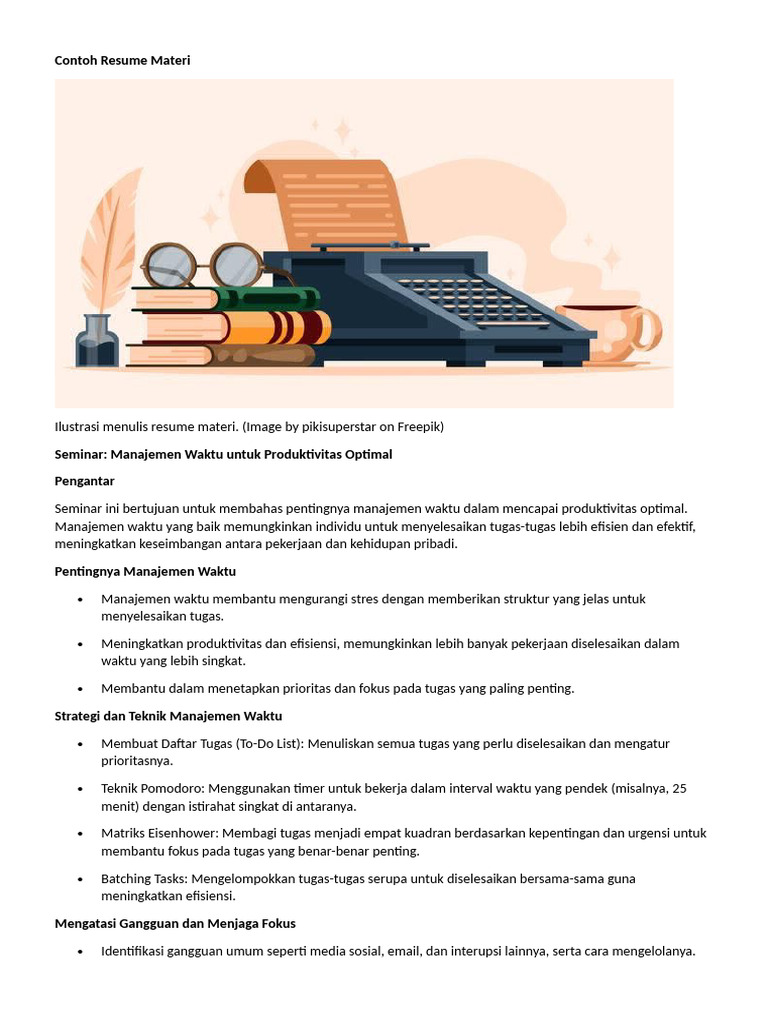 Contoh Resume Materi | PDF