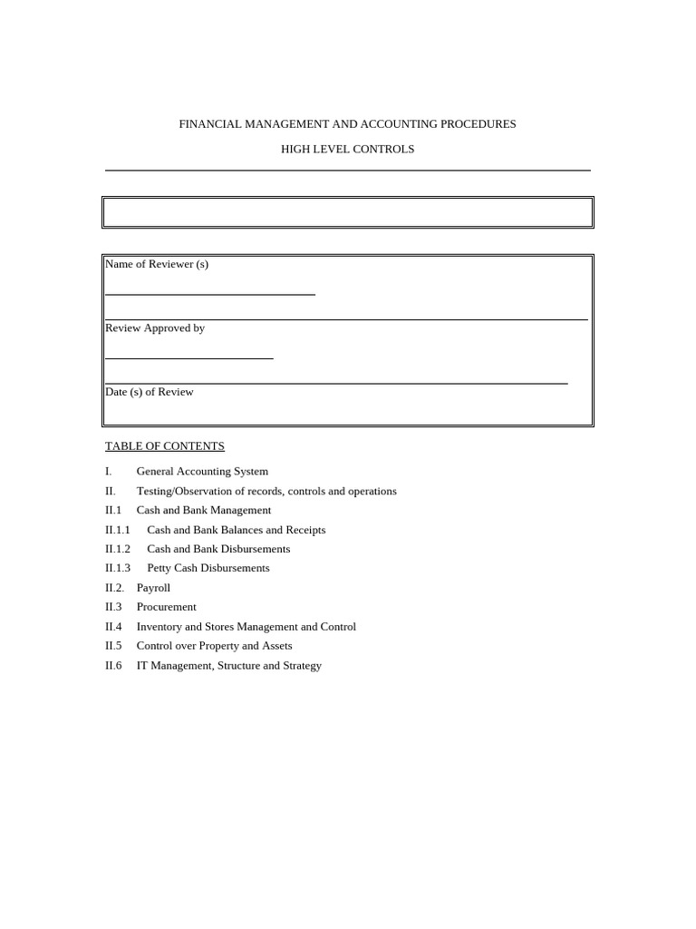 Financial Management Control Procedures | PDF | Payroll | Software