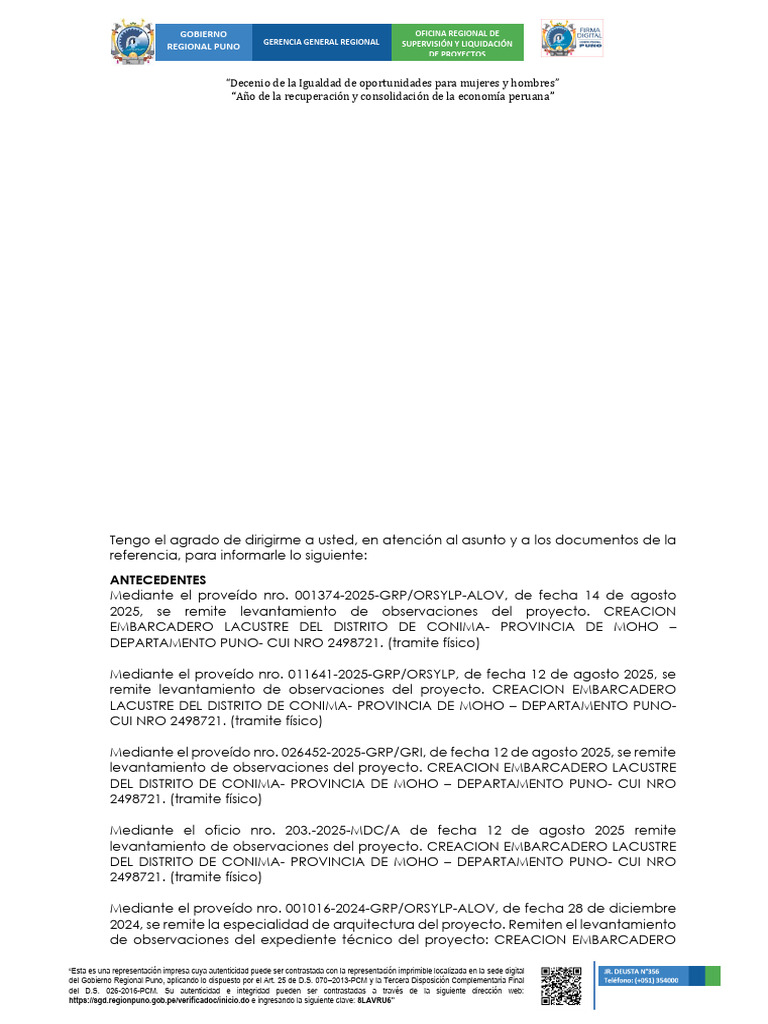 Obs - Embarcadero de Conima | PDF | Presupuesto | Topografía