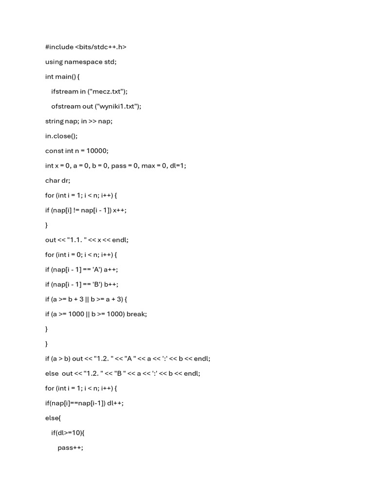 Analyze Game Results in C++ Code | PDF