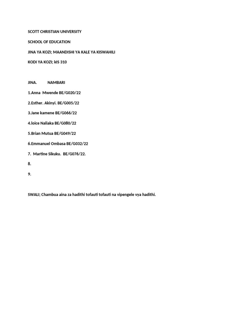 Hadithi 3 | PDF