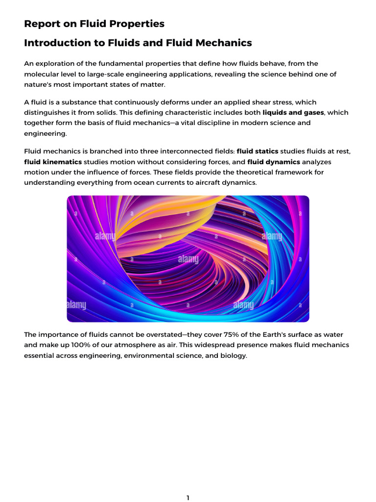 Essential Fluid Properties Overview | PDF | Fluid Mechanics | Viscosity