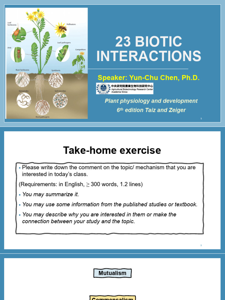 Plant Biotic Interactions Overview | PDF | Plants | Botany