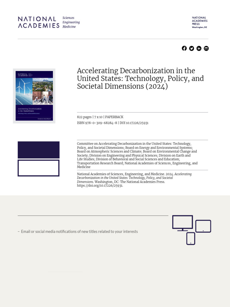 Accelerating U.S. Decarbonization Strategies | PDF | Climate Change ...