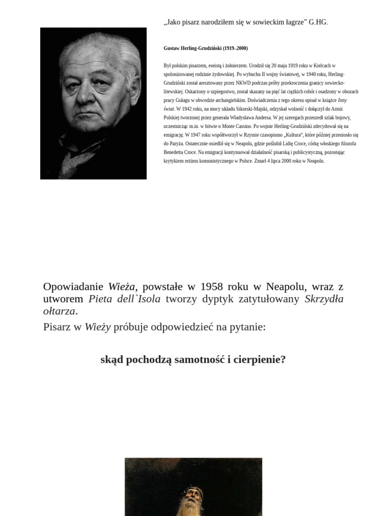 Gustaw Herling Grudziński | PDF