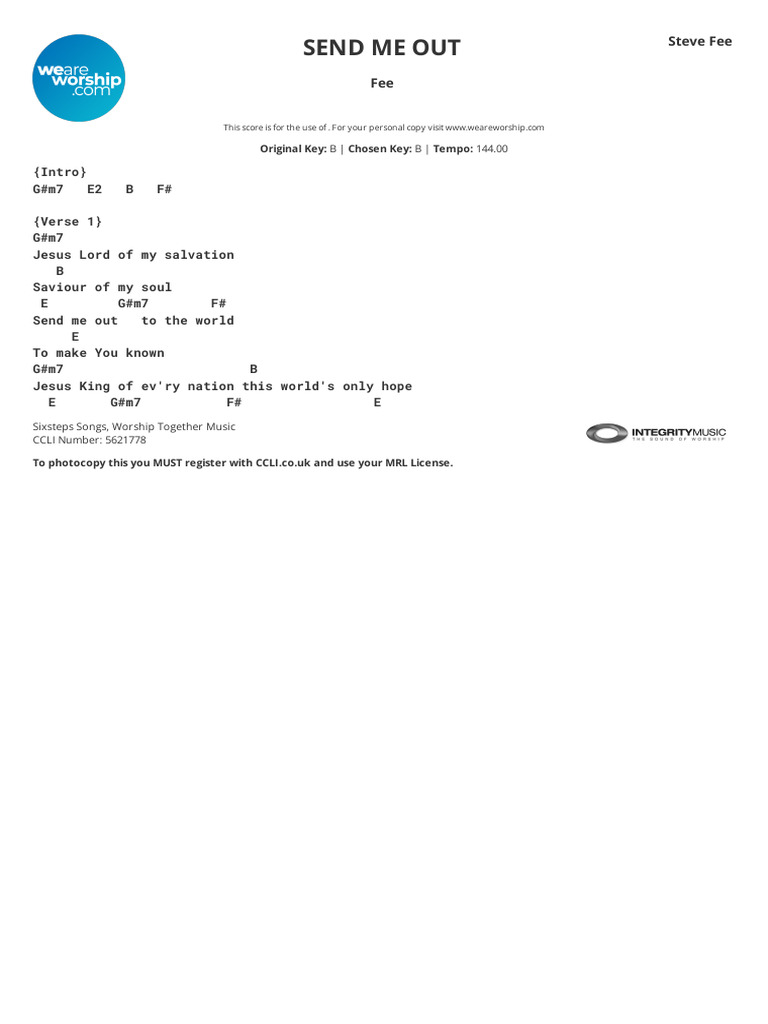Send Me Out | PDF