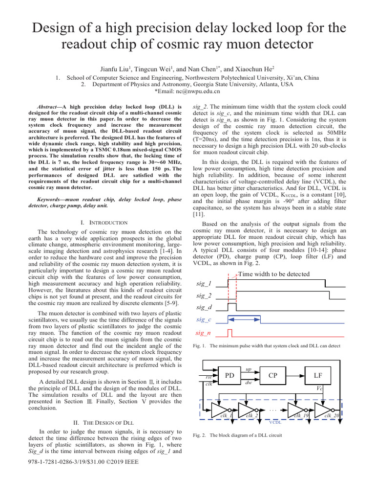 Design of A High Precision Delay Locked Loop For The Readout Chip of ...
