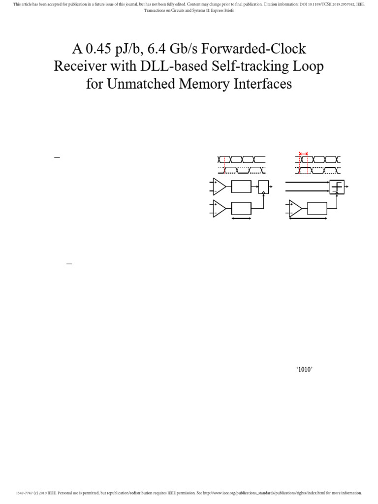 Forwarded-Clock Receiver With DLL-Based Self-Tracking Loop For ...
