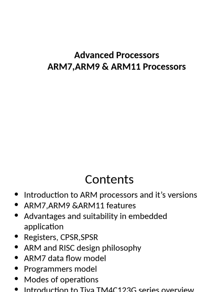 ARM7,9,11 Processor | PDF | Central Processing Unit | Digital Electronics