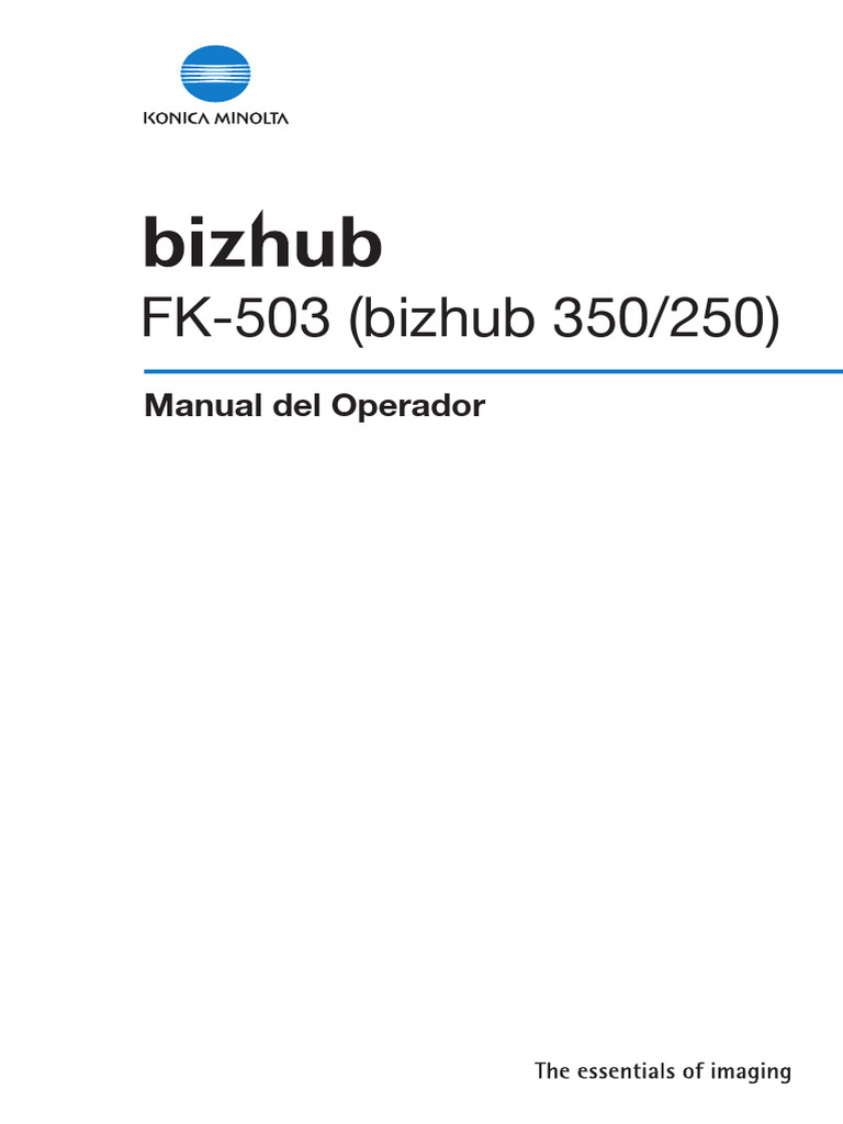 fk-503 For Bizhub-350-250 PH2-5 Um Es 1-1-1 | PDF | Fax | Red mundial