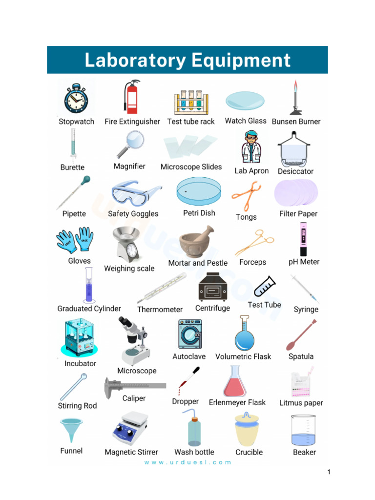 Common Lab Equipment Overview | PDF | Laboratories | Thermometer
