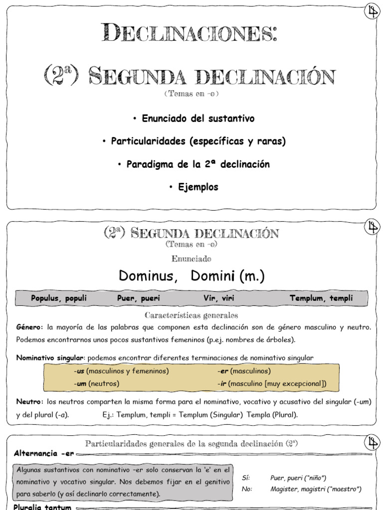 Declinación. 2 - Retocado | PDF | Morfología | Sintaxis