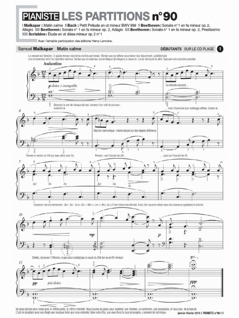 Maikapar S Matin Calme P90 Débutant | PDF