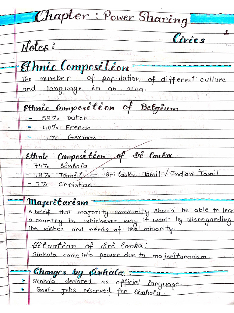 Whole Civics Notes Class 10 | PDF