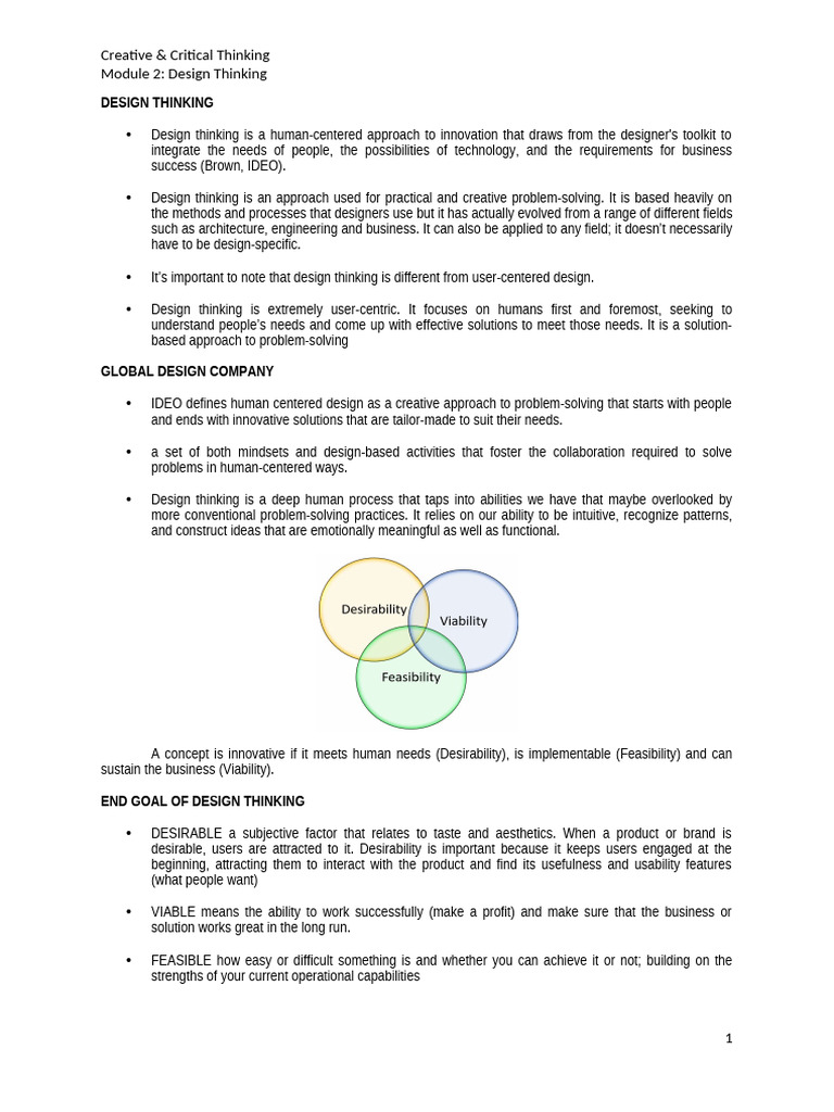 Design Thinking: A Human-Centered Approach | PDF | Design Thinking ...