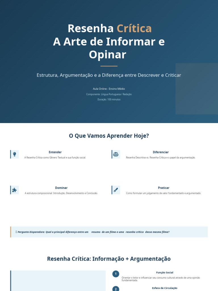 Resenha Crítica a Arte de Informar e Opinar 1 | PDF | Narrativa | Crítica