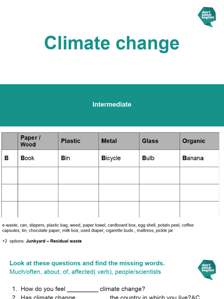 W7L5 Intermediate Climate Change | PDF | Climate Change | Ozone