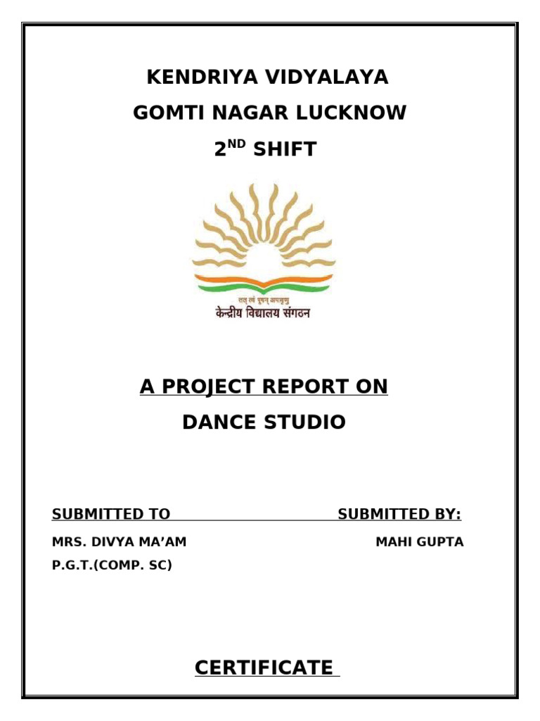 Cs Project Report Template | PDF | Data Management Software | Databases