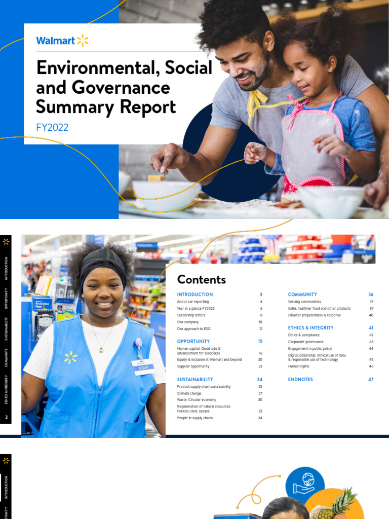 Walmart FY2022 ESG Summary Report | PDF | Sustainability | Walmart