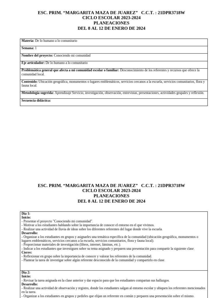 Semana 1 Primero FHC | PDF | Aprendizaje