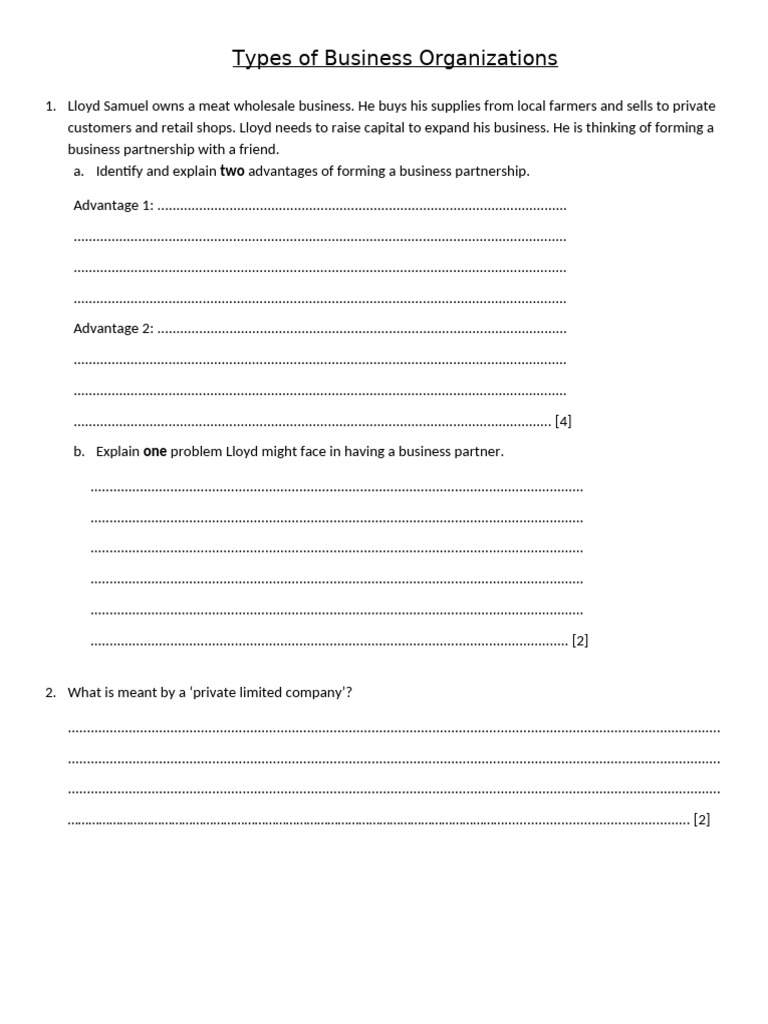 Business Organization Types Explained | PDF | Economies | Business