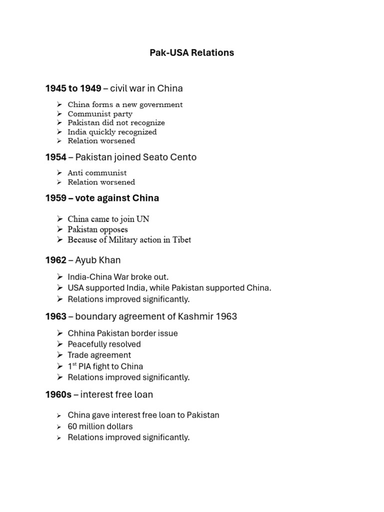 Pak China Relation | PDF