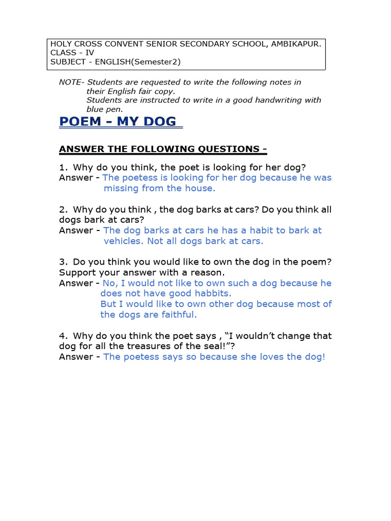 Mydog Class4 | PDF