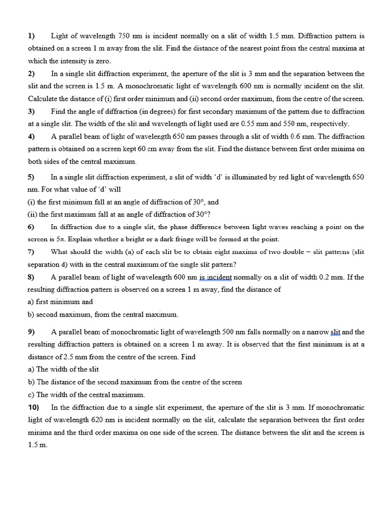 Waveoptics Diffraction | PDF