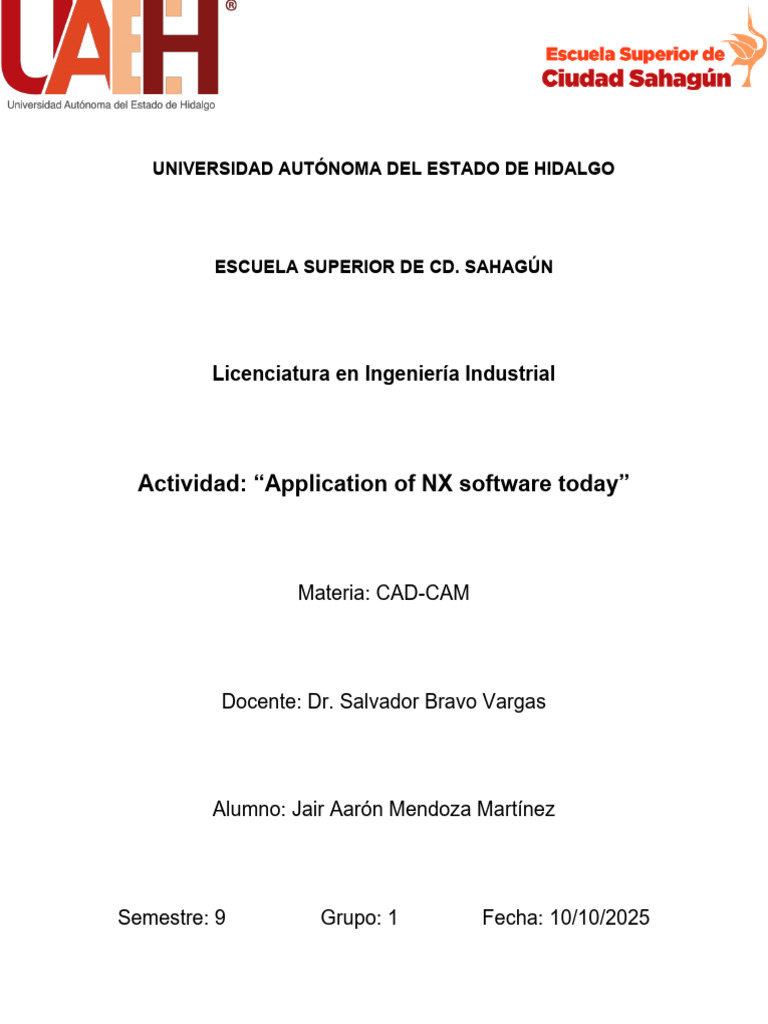 NX Software: Overview and Applications | PDF | Computer Aided Design ...