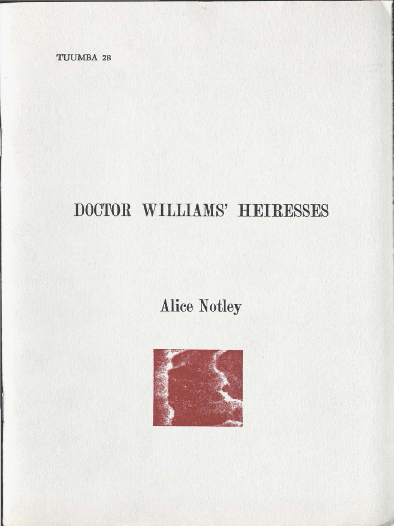 Doctor Williams' Heiresses Lecture | PDF