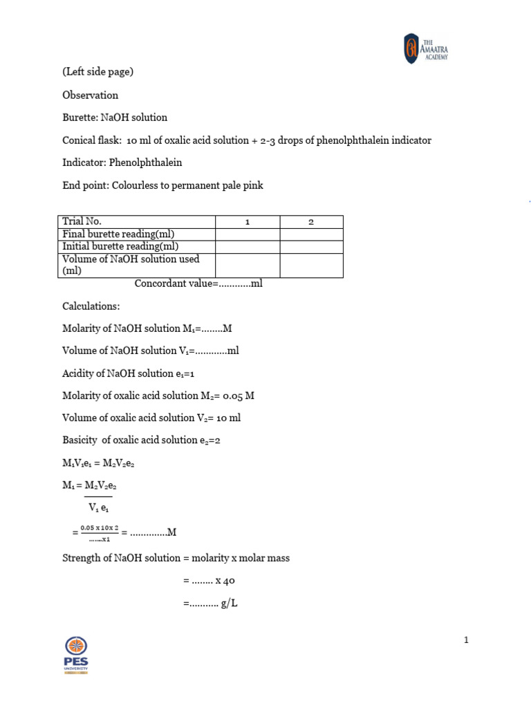 Grade 11 Chemistry Manual | PDF | Titration | Chemistry