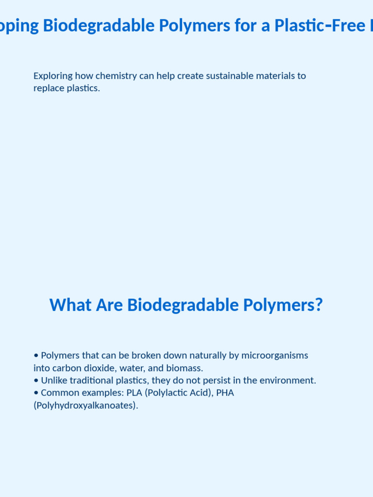 Biodegradable Polymers: Sustainable Solutions | PDF