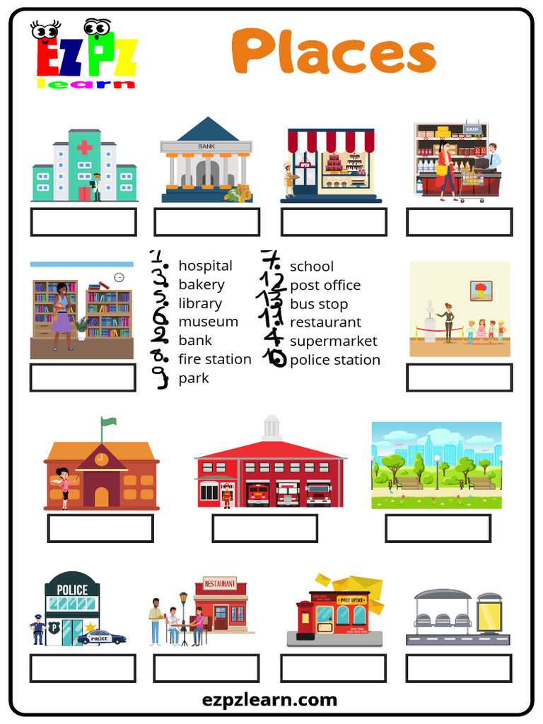 Places Words Match 2 | PDF