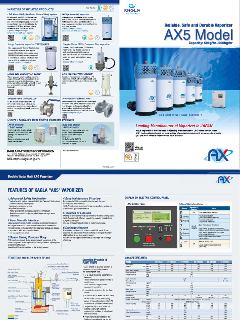 Large Capacity Electric Vaporizer AX5 | PDF