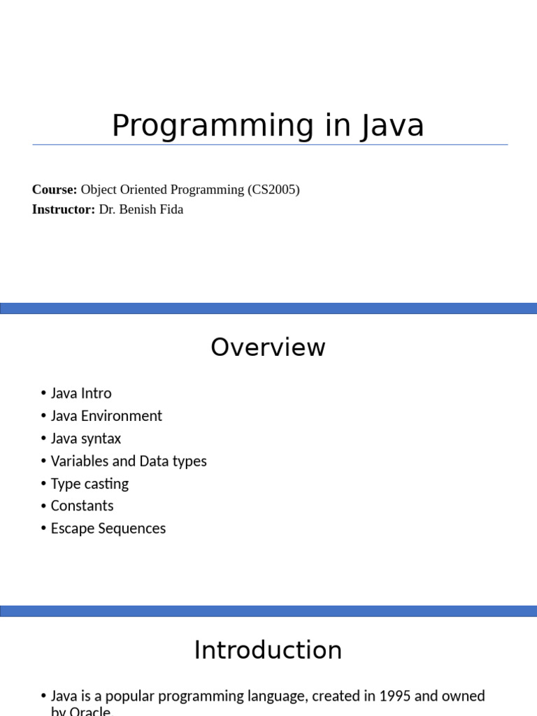 Lecture 02 Programming in Java | PDF | Data Type | Boolean Data Type