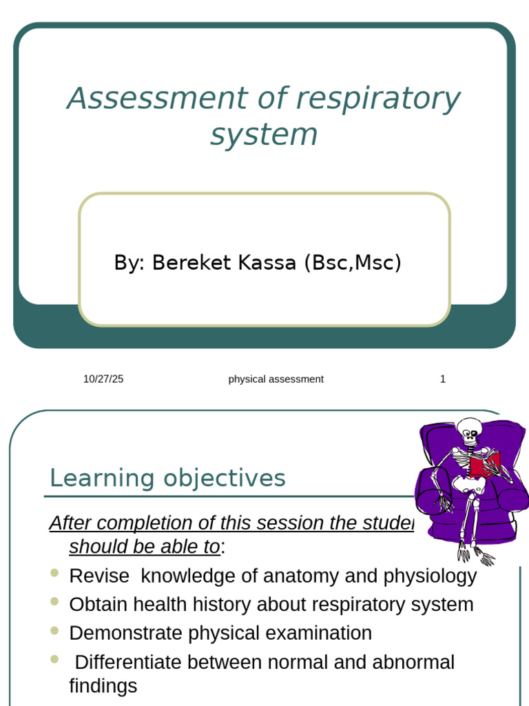 Respiratory System Assessment Guide | PDF | Respiratory Tract ...