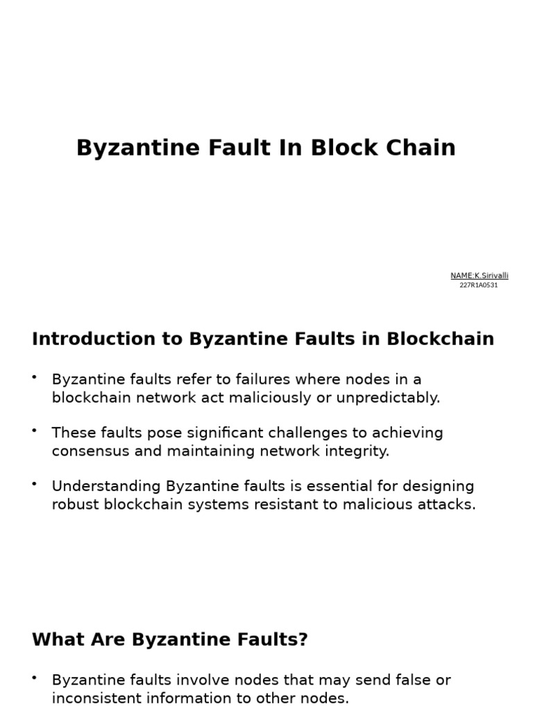 Byzantine Fault in Block Chain | PDF | Distributed Computing | Security Engineering
