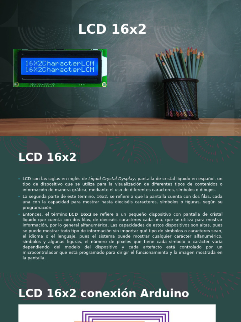 LCD 16x2 | PDF | Pantalla de cristal líquido | Informática