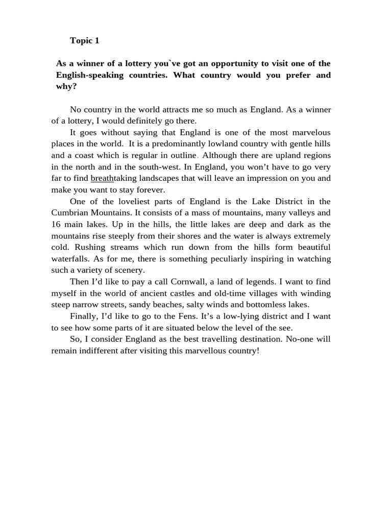 1 As A Winner of A Lottery | PDF