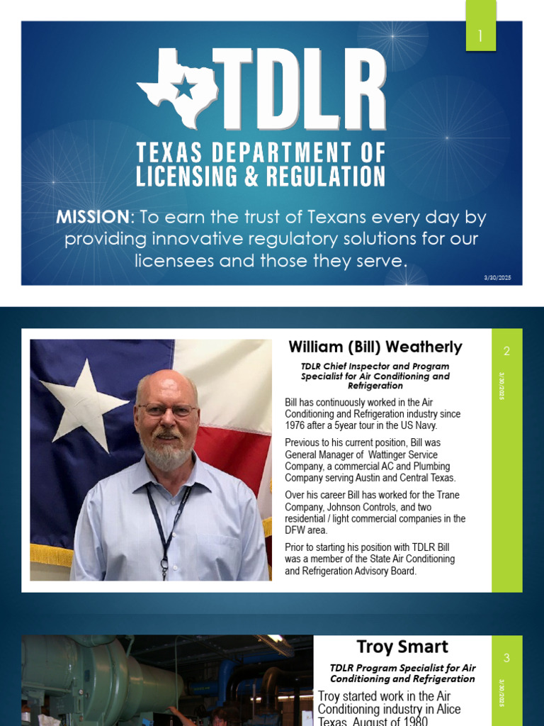 Module 1 Navigating Laws and Rules With TDLR Bill Weatherly | PDF ...