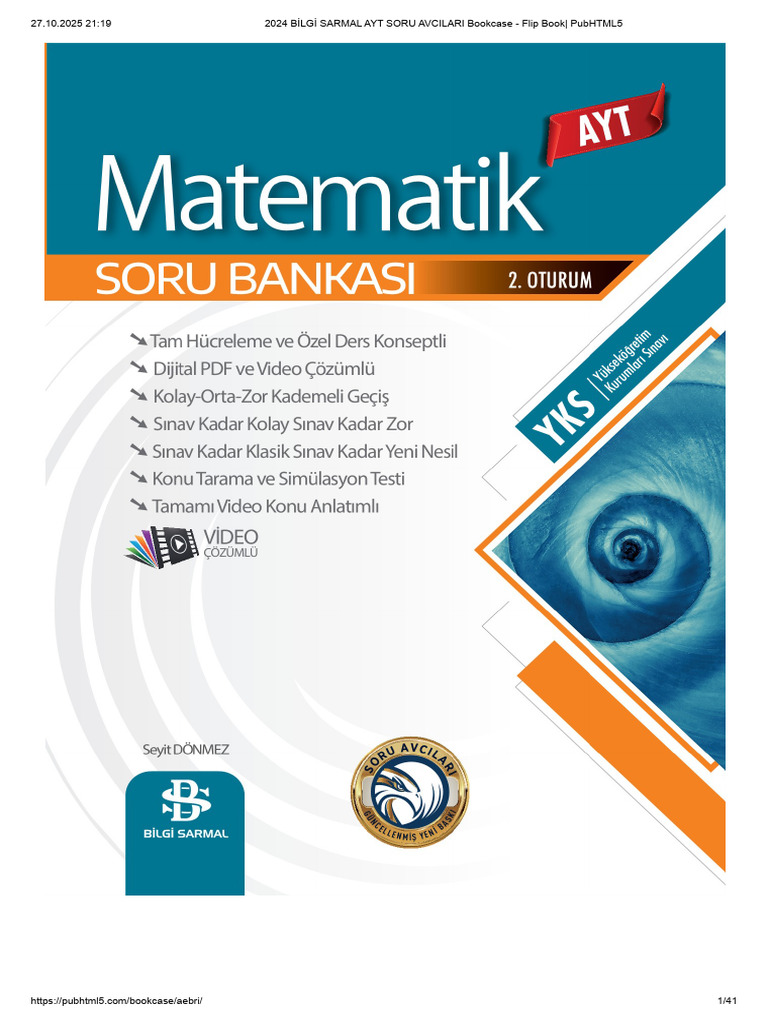 2024 Bi̇lgi̇ Sarmal Ayt Soru Avcilari Bookcase - Flip Book - Pubhtml5 | PDF