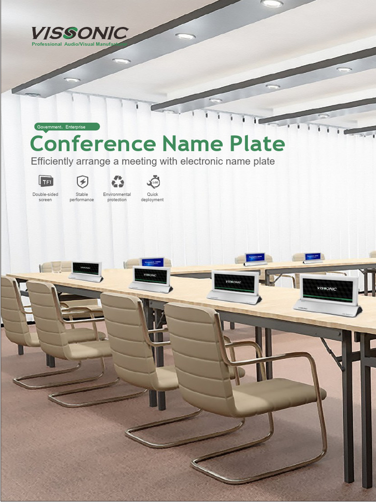 VISSONIC Wireless Conference Name Plate Brochure | PDF | Wi Fi ...