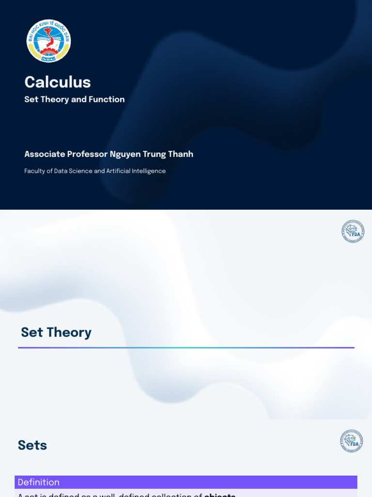 Slides Set Theory Functions | PDF | Set (Mathematics) | Function (Mathematics)